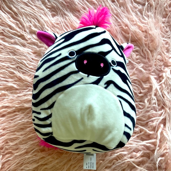 Squishmallows | Toys | Squishmallow 8in Black White Pink Zebra Plush ...